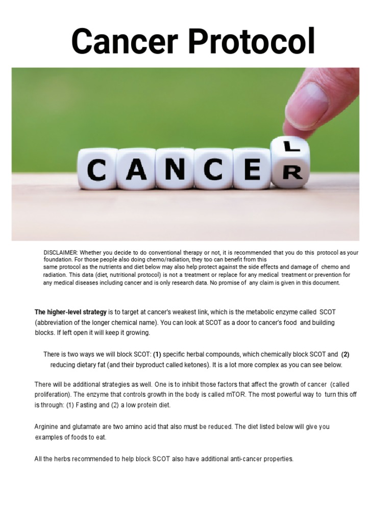 Cancer Protocol - English | PDF | Dieting | Cancer