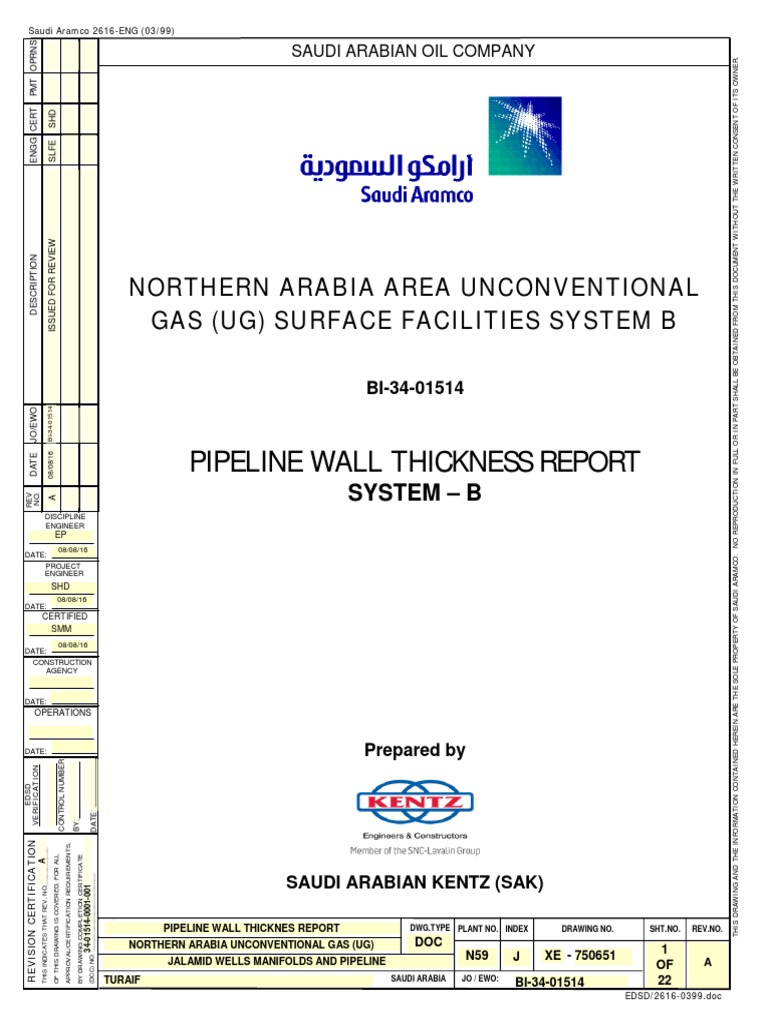 Pipeline Wall Thickness Report | PDF | Pipeline Transport
