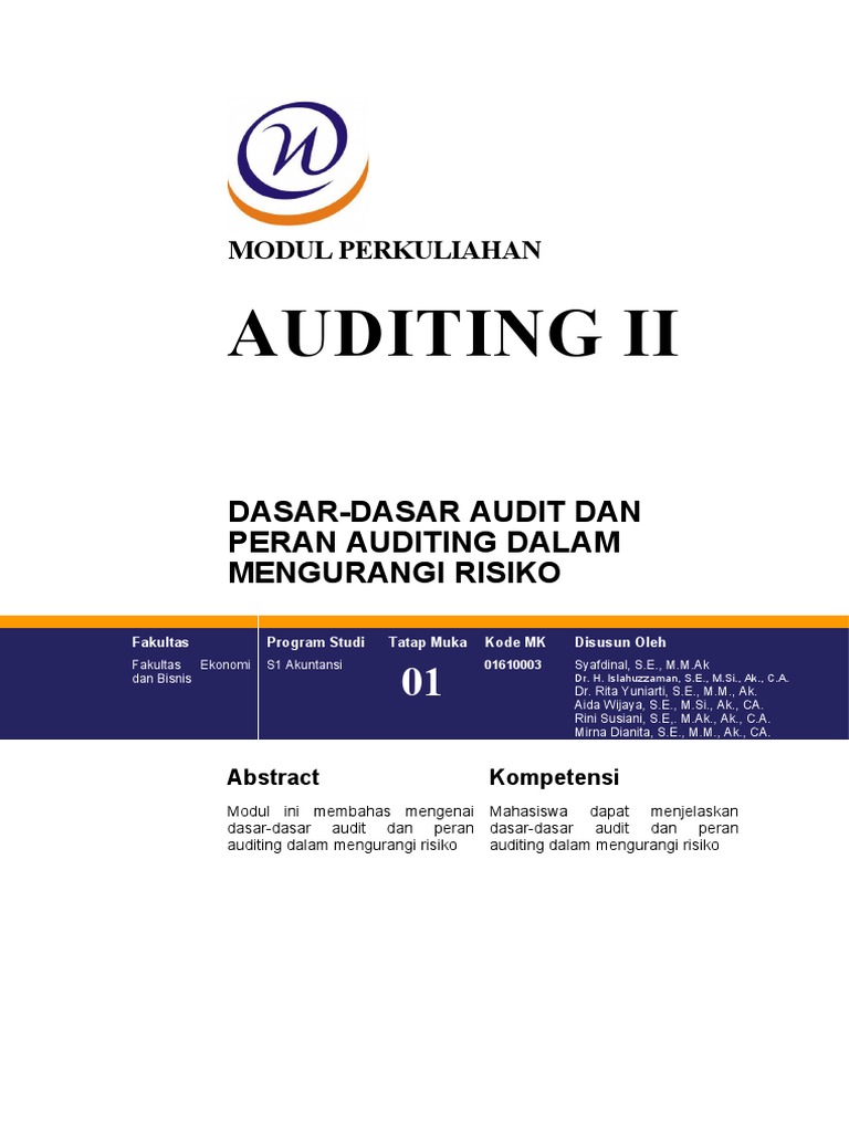 Modul 1. Auditing Lanjutan | PDF
