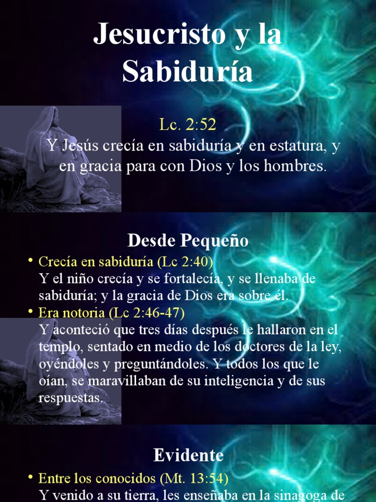 La Sabiduría de Jesús en la Biblia | PDF | Evangelio de Mateo | Jesús