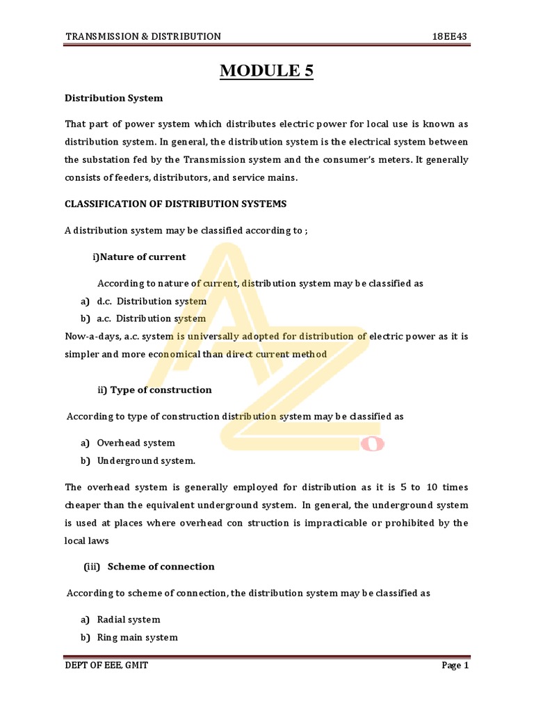 T&D Mod5@Azdocuments - in | PDF | Electric Power Distribution | Electric Power Transmission