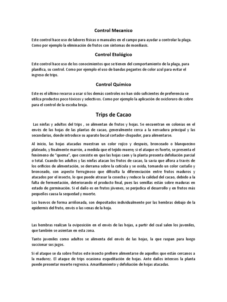 Control Mecanico | PDF | Hoja | Insectos