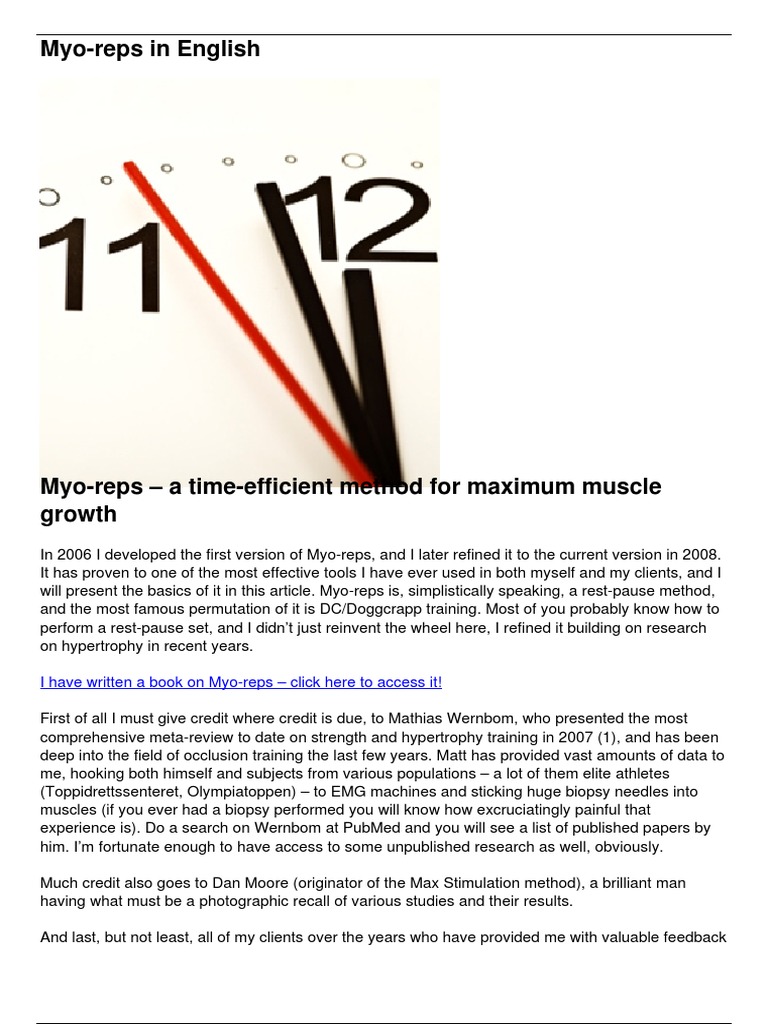 Myo-Reps Borge Fagerli | PDF | Skeletal Muscle | Muscle Hypertrophy