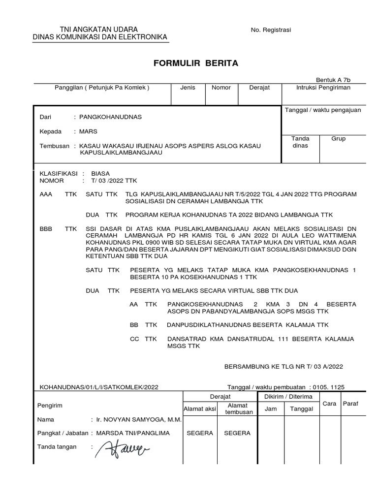 TLG Undangan Sosialisasi Lambangja | PDF