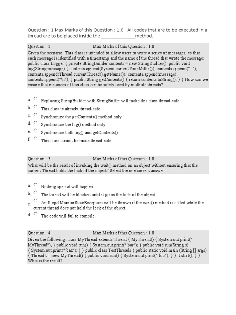 Java Test Pdf Method Computer Programming C Programming Language