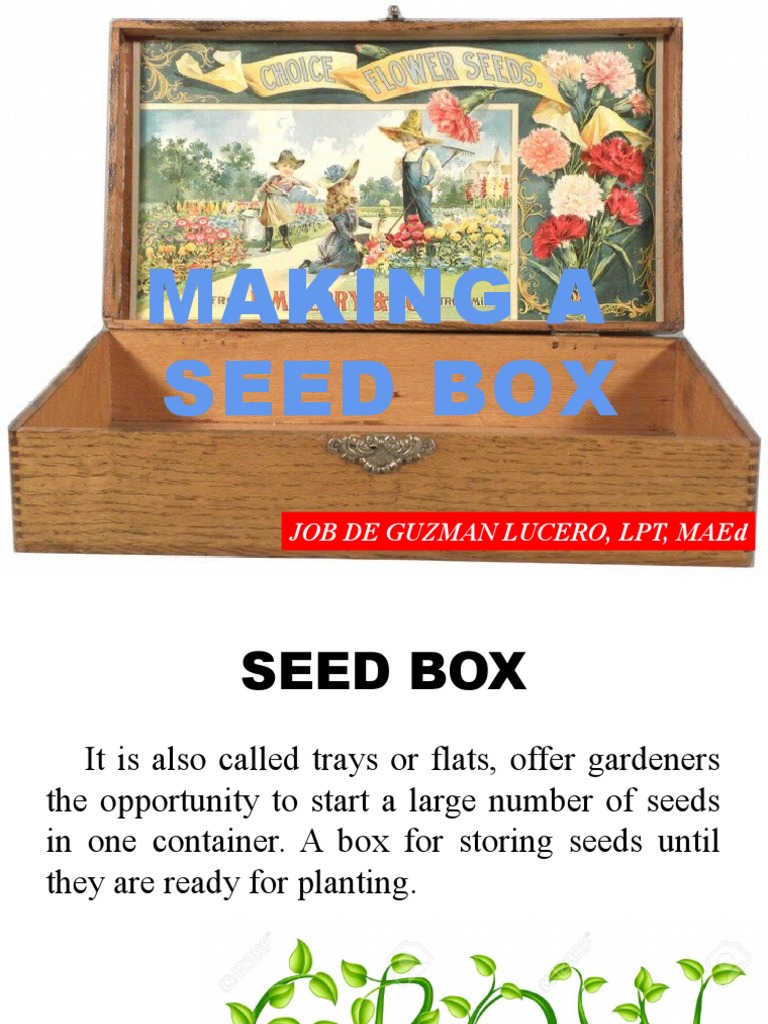Making A Seedbox | PDF | Seed | Horticulture