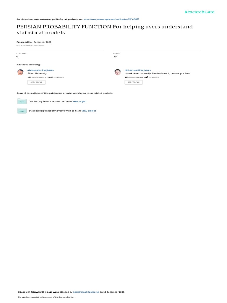 Persian Probability Function Guide | PDF | Finite Element Method ...