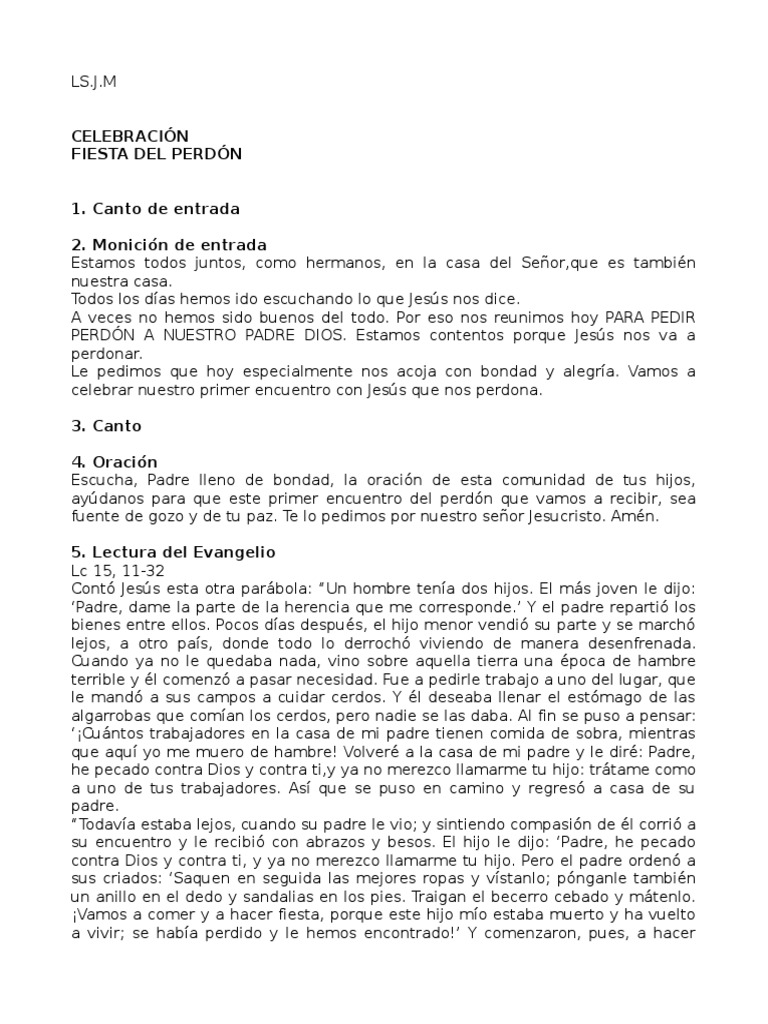 Fiesta del Perdón para Niños | PDF | Religión y espiritualidad