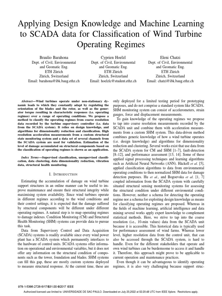 Applying Design Knowledge and Machine Learning To Scada Data For ...