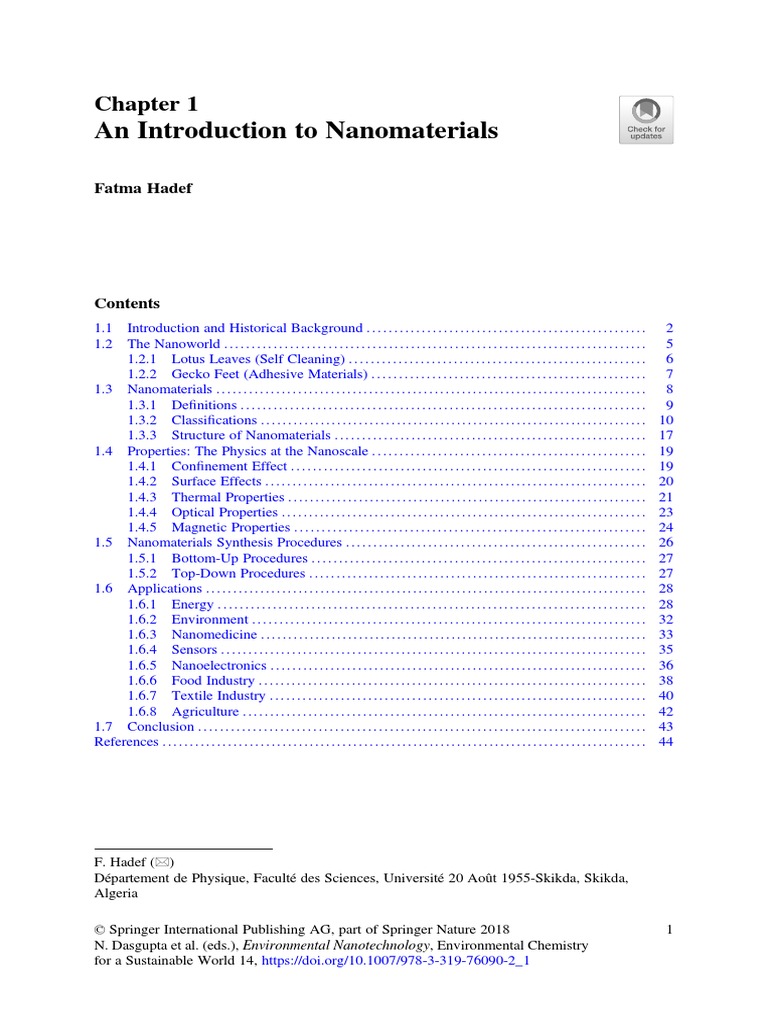 Introduction of Nanomaterials 1 | PDF | Carbon Nanotube | Nanotechnology