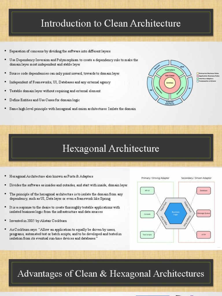 Clean and Hexagonal Architecture-SHARE | PDF | Abstraction (Computer Science) | Information Age