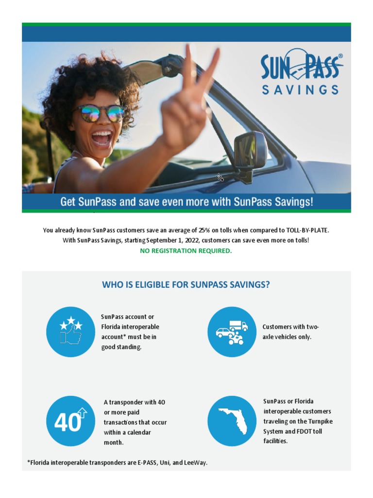 SunPass Savings Alert | PDF | Toll Road | Road Transport