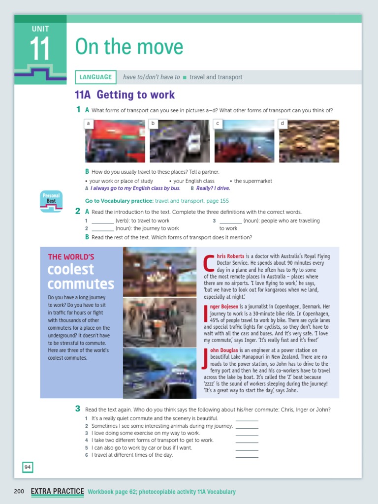 Personal Best A2 - TB Unit11 | PDF | Question | Adverb