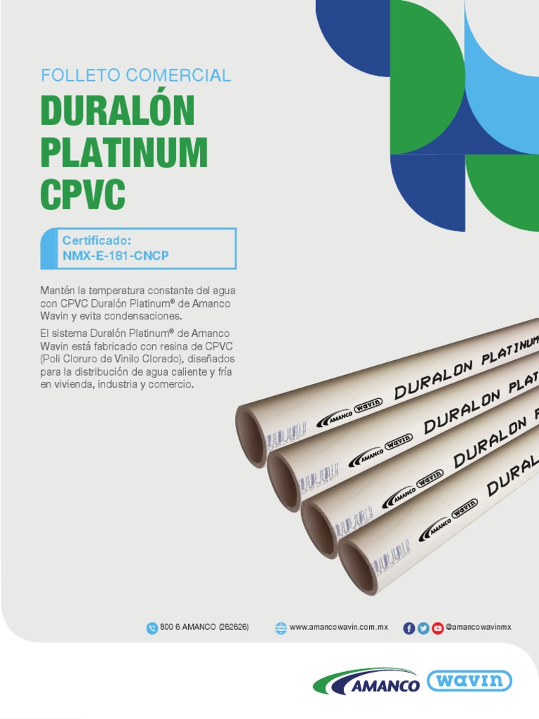 Folleto Comercial Sistema Duralon Platinum CPVC | PDF