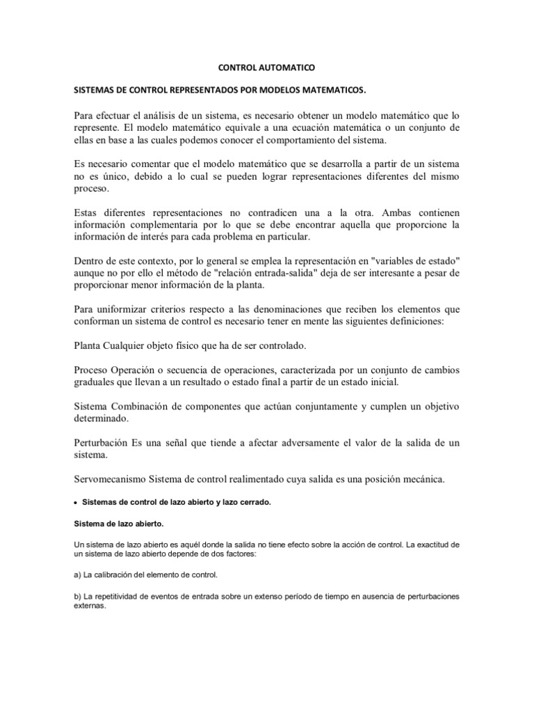 Control Automatico | PDF