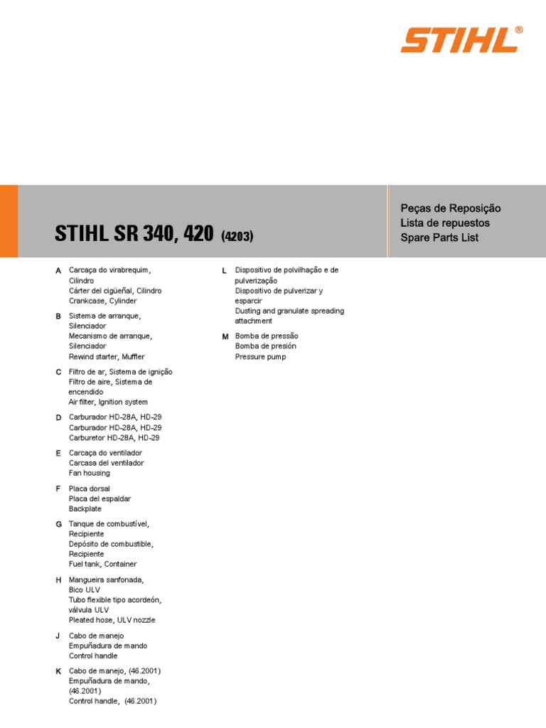 Catalogo Sr420 | PDF | Tecnologia de veículos | Tecnologia de motores
