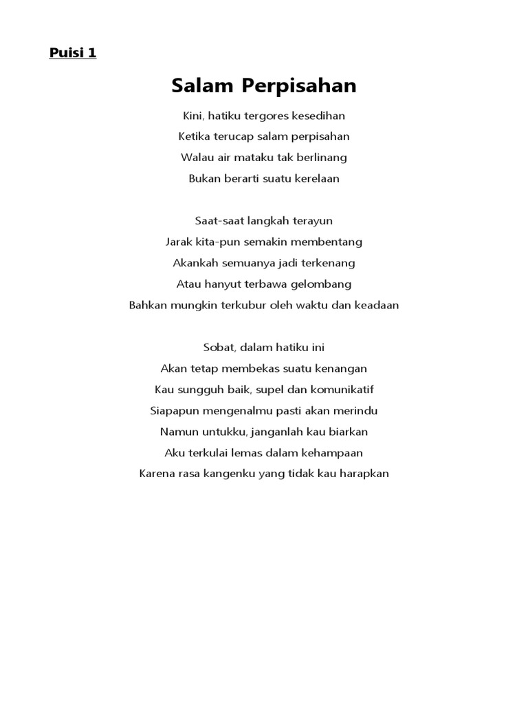 Teks Ujian Praktek Bindo | PDF | Kajian Bahasa Asing | Puisi