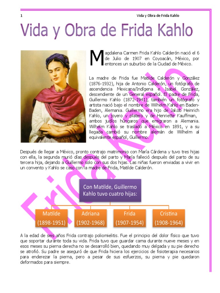 Vida y Obra de Frida Kahlo | PDF
