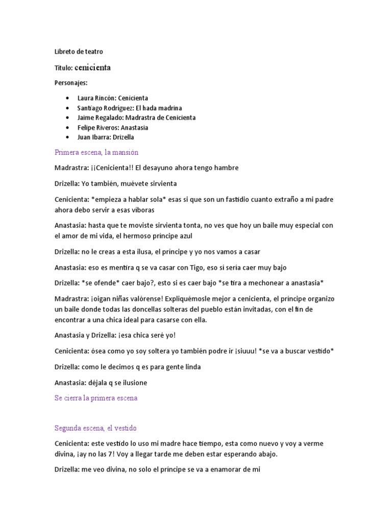 Libreto de Teatro | PDF