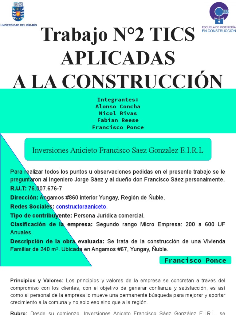 Trabajo N°2 Tics Aplicados A La Construcción | PDF | Software | Business