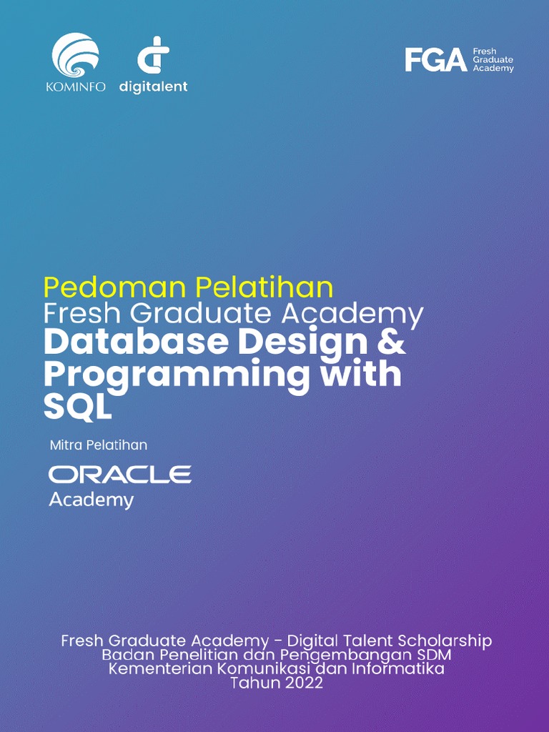 Pedoman Peserta FGA 2022 - Oracle - Database Design - Programming With SQL | PDF