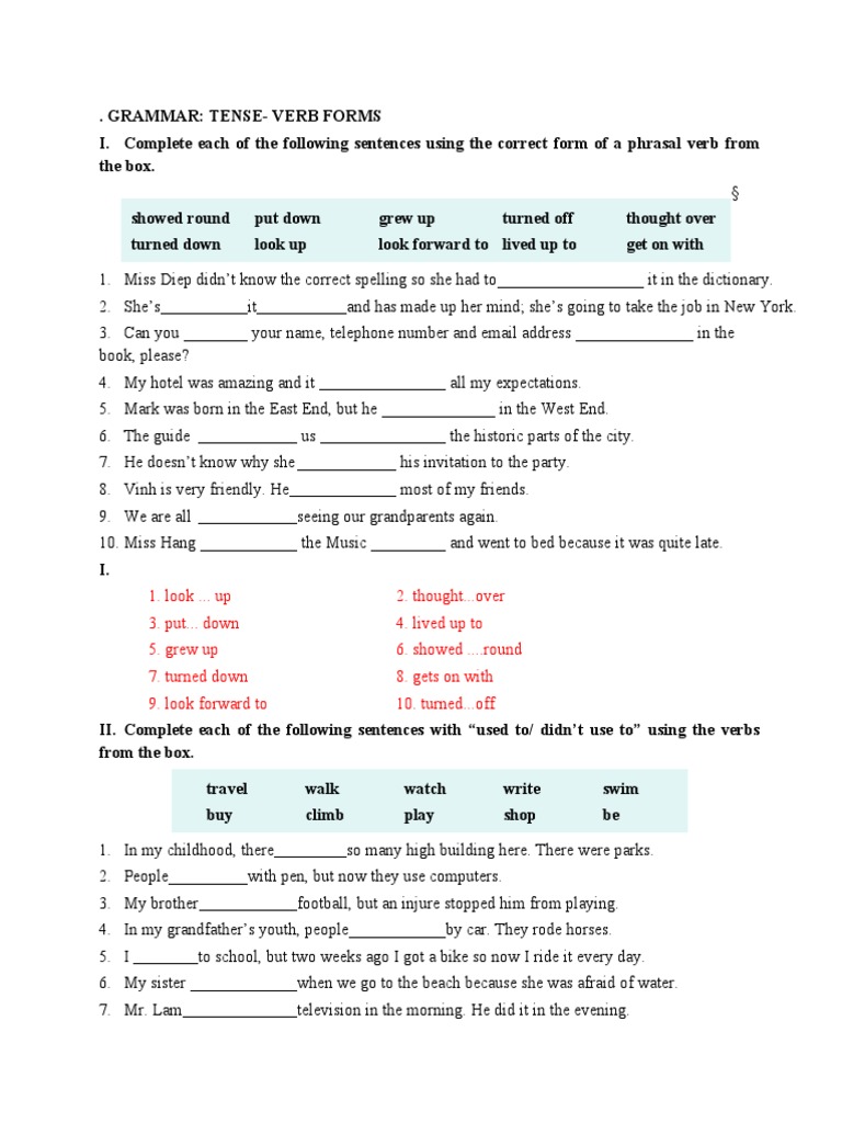 E9. 2. Grammar (Verb Forms) | PDF | Satellite | Outer Space