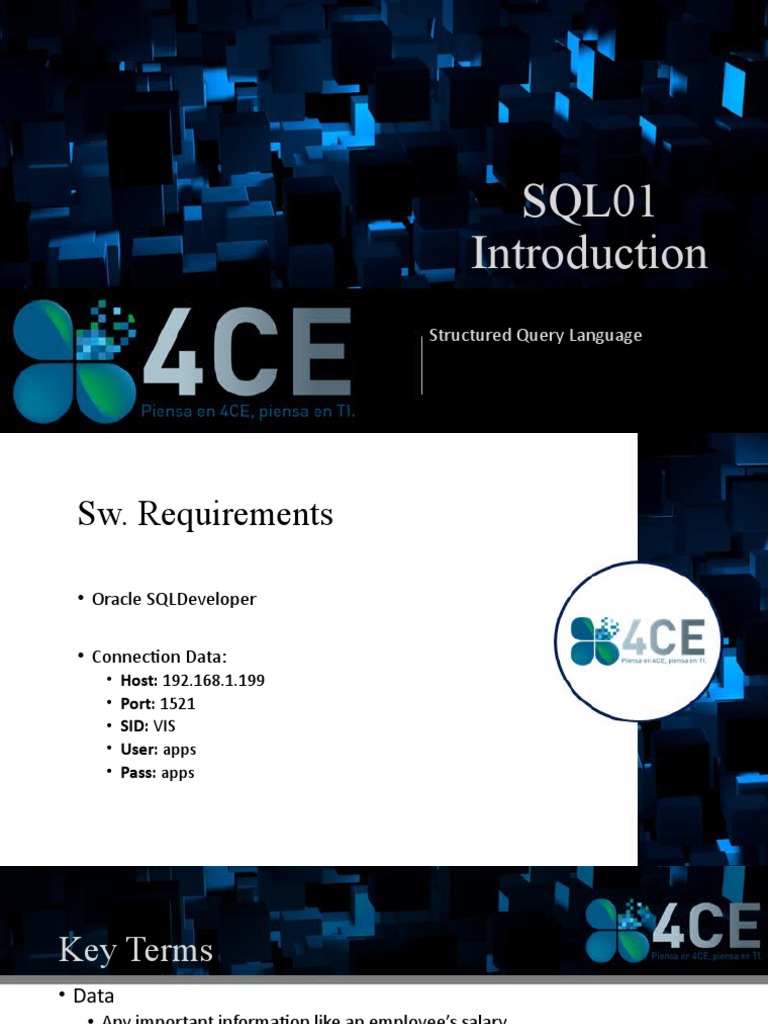 Sql01 Introduction Pdf Databases Relational Database 
