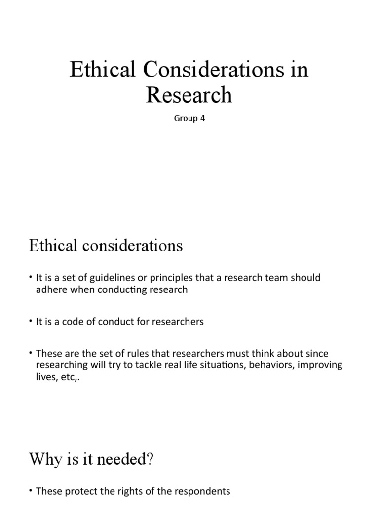 Ethical Considerations in Research | PDF