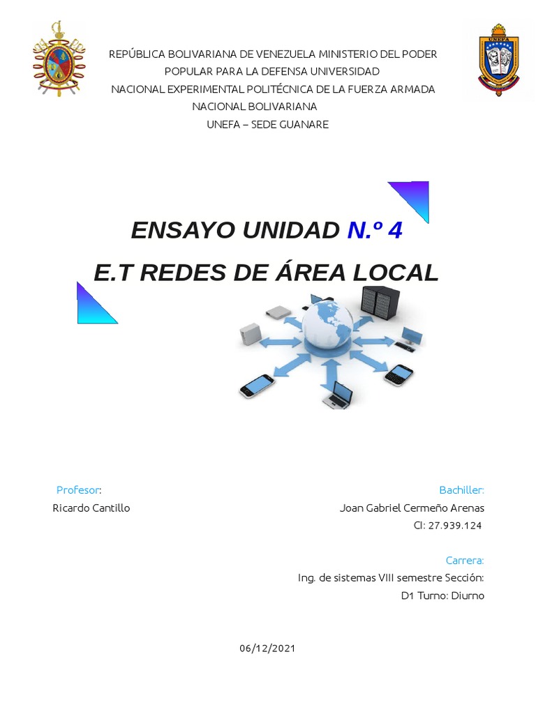 Ensayo Unidad 4 Redes de Area Local | PDF | Red de computadoras | Microsoft Windows