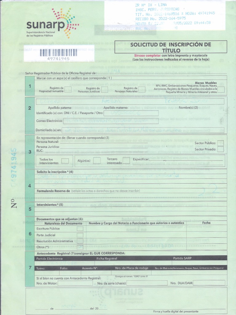 Sunarp EE&AA | PDF