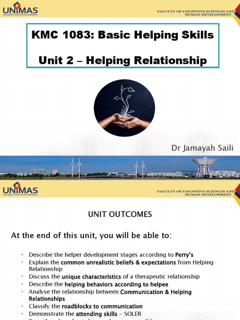 Unit 2 Helping Relationship | PDF | Communication | Nonverbal Communication