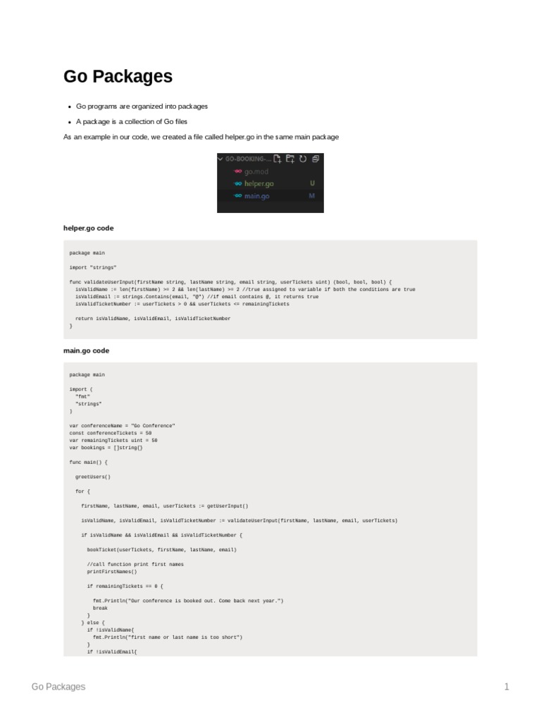 Go Packages | PDF | Programming Paradigms | Computer Programming
