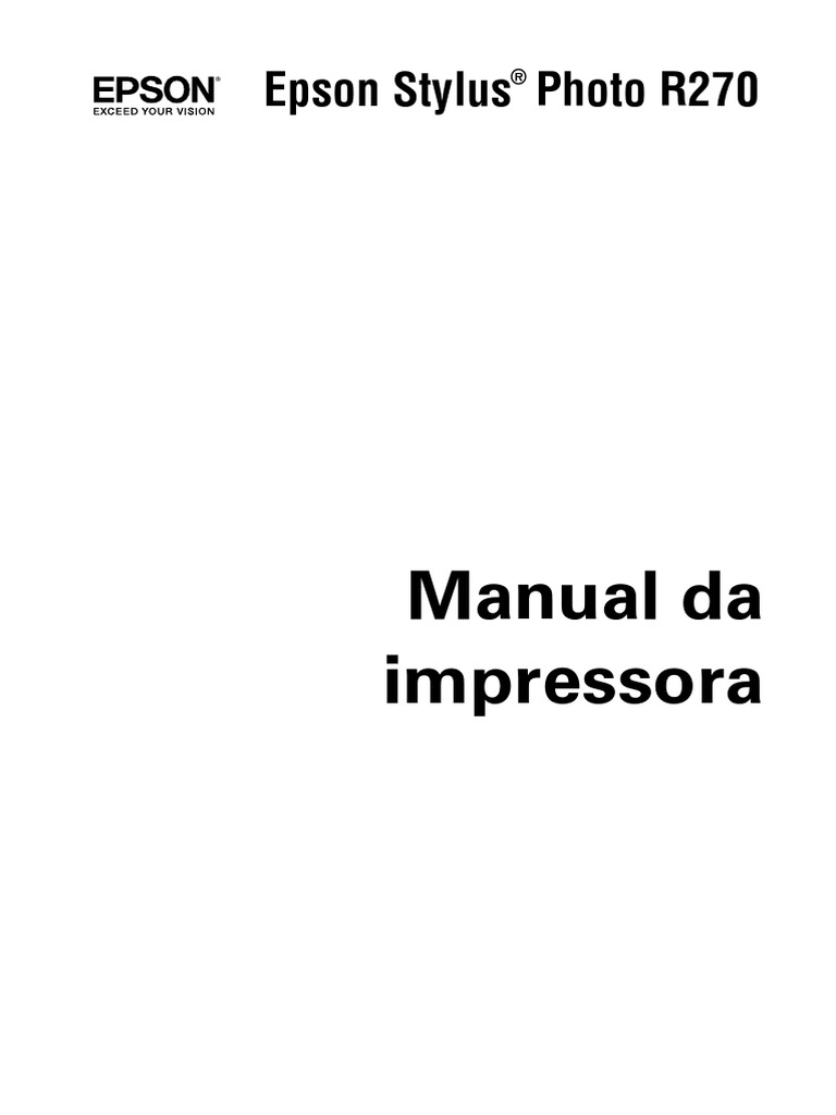 Manual Epson R270 | PDF | Impressão | Impressora (informática)