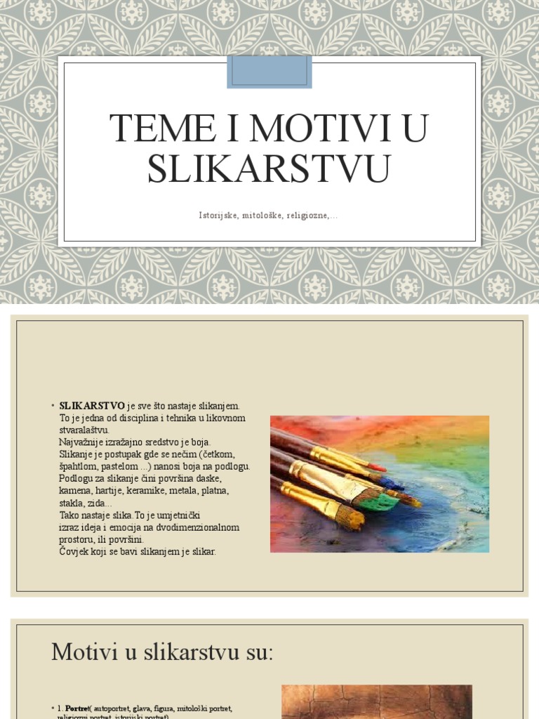 Teme I Motivi U Slikarstvu | PDF