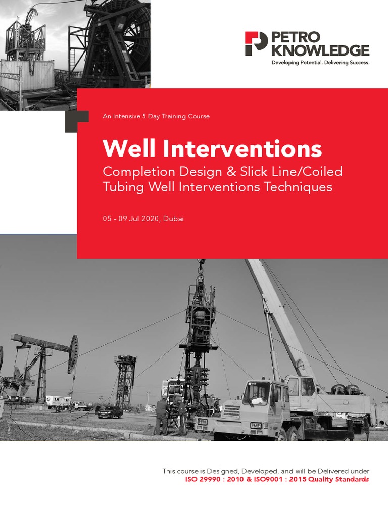 Well Interventions: Completion Design & Slick Line/Coiled Tubing Well ...