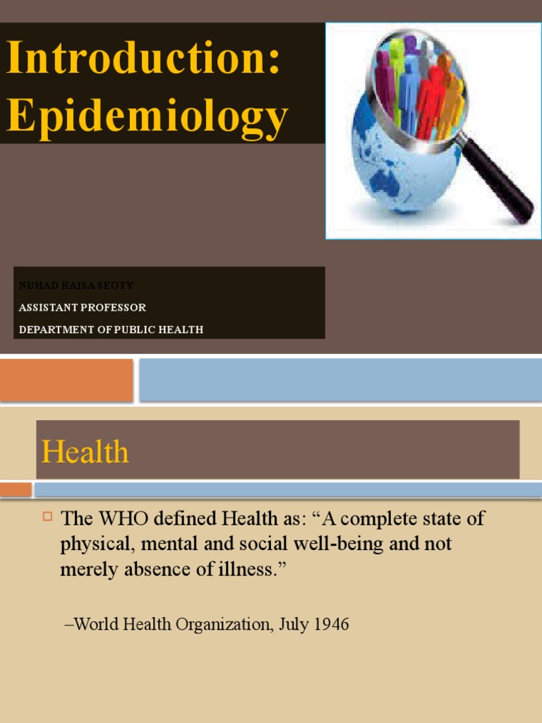 New Basic Epi Intro | PDF | Epidemiology | Cholera
