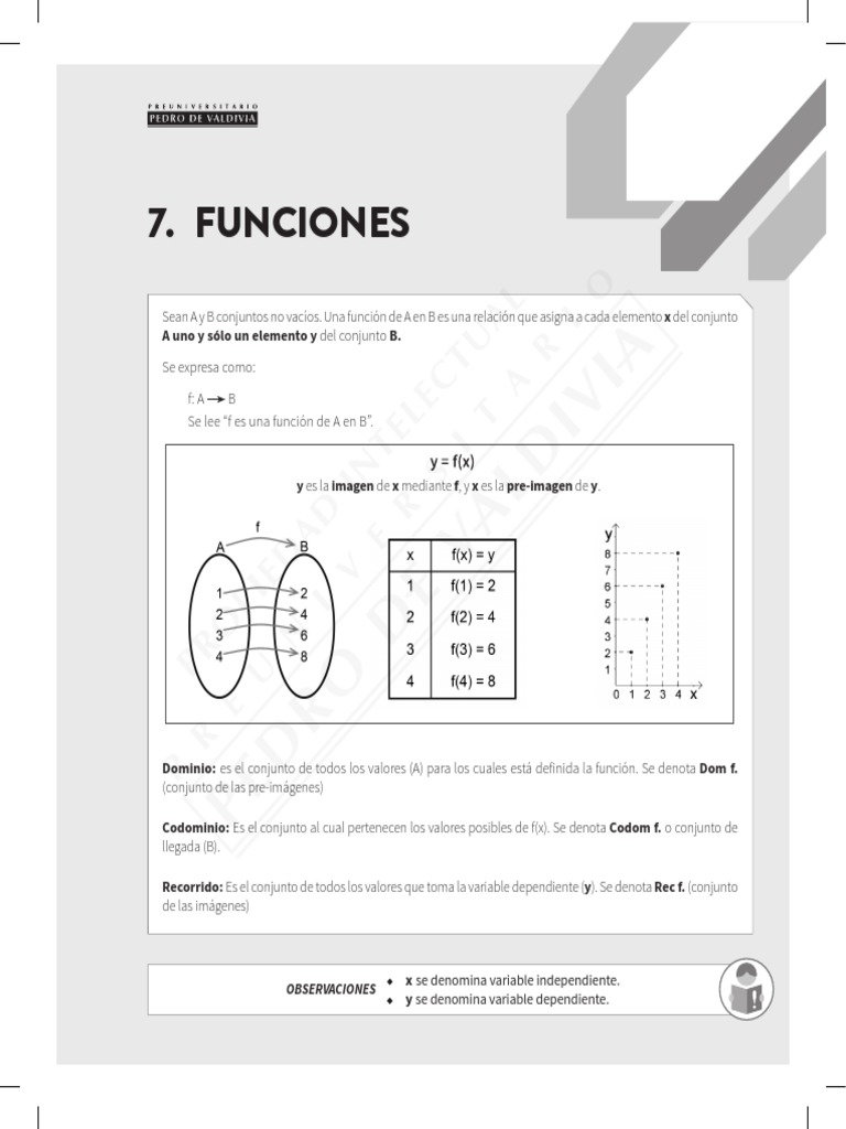 Función Concepto | PDF | Función (Matemáticas) | Ecuaciones
