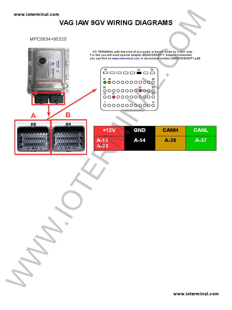 Vag Iaw 9Gv Wiring Diagrams: +12V GND Canl A-15 A-33 A-54 A-37 | PDF ...