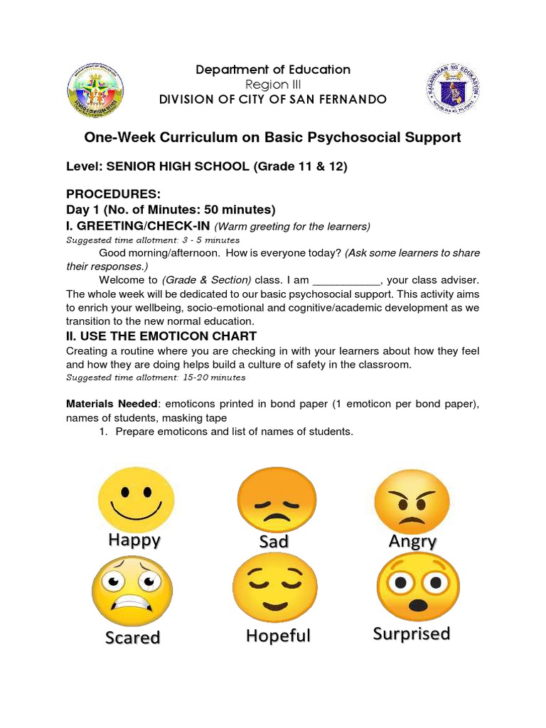 SHS DLP On Basic Psychosocial Support | PDF