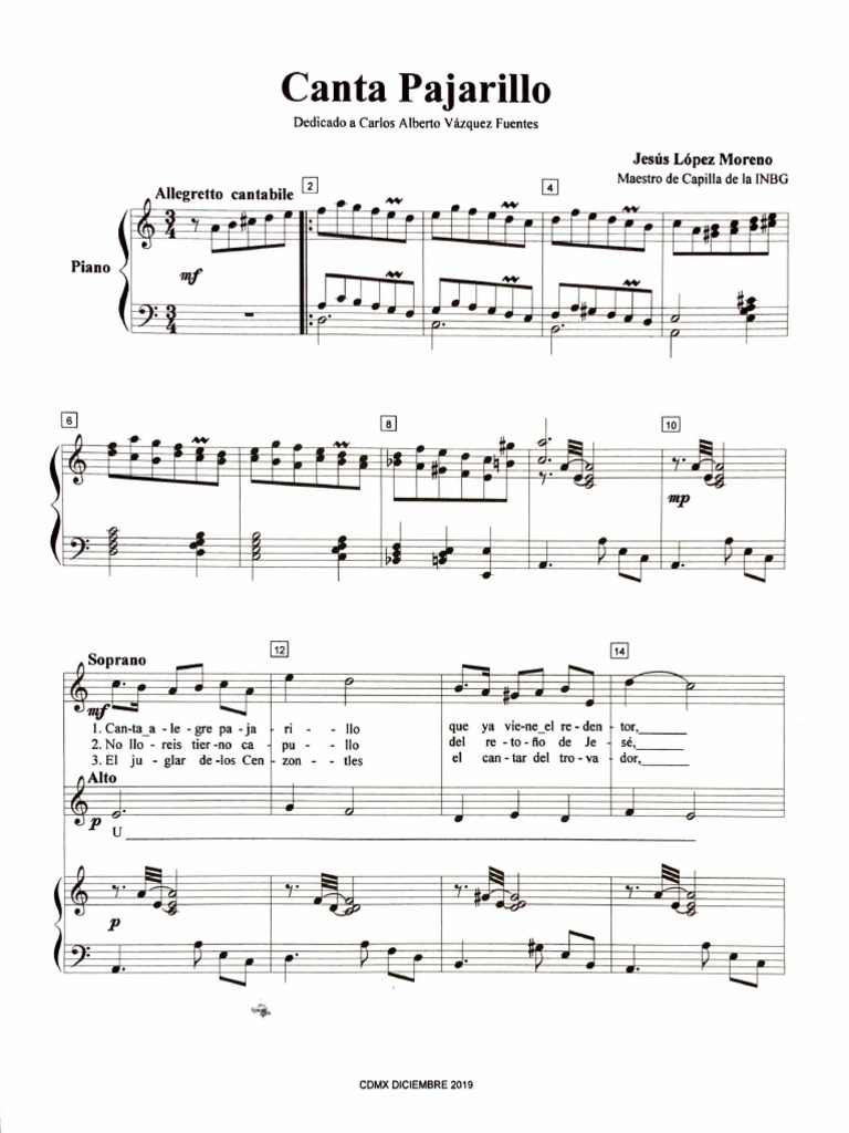 Canta Pajarillo PDF | PDF