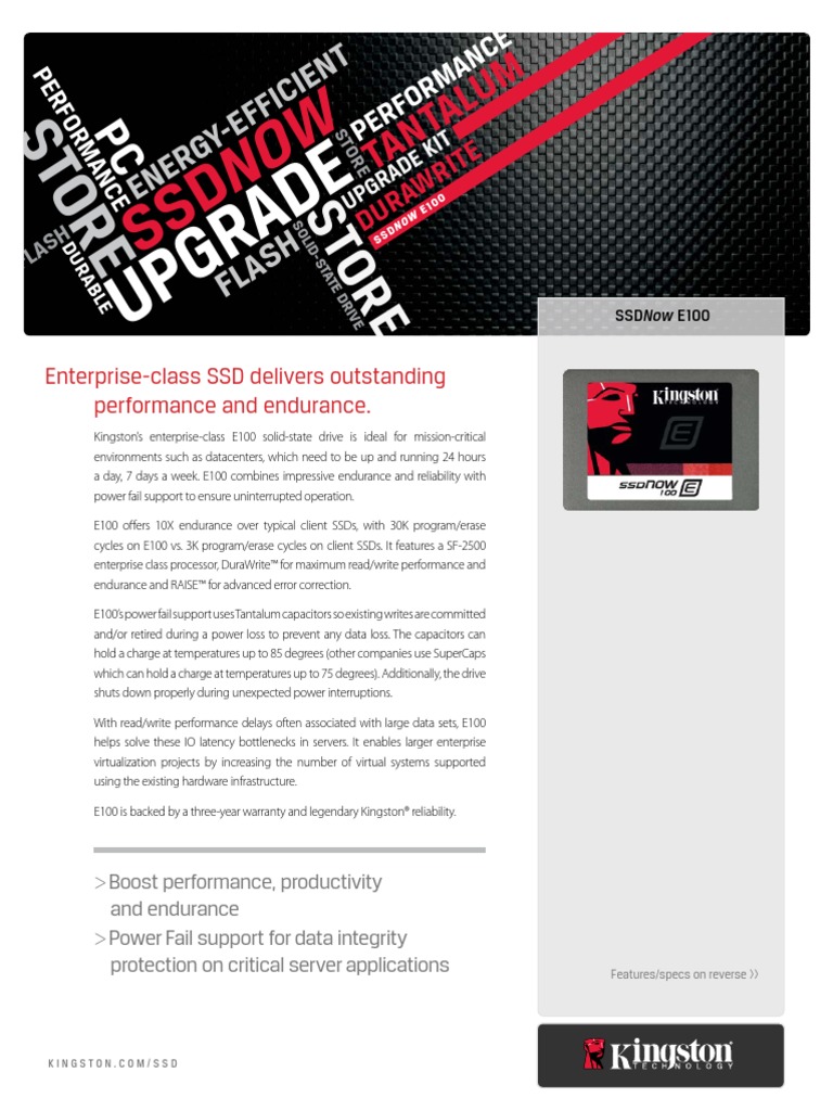 SE100S37 Us | PDF | Solid State Drive | Computer Data Storage