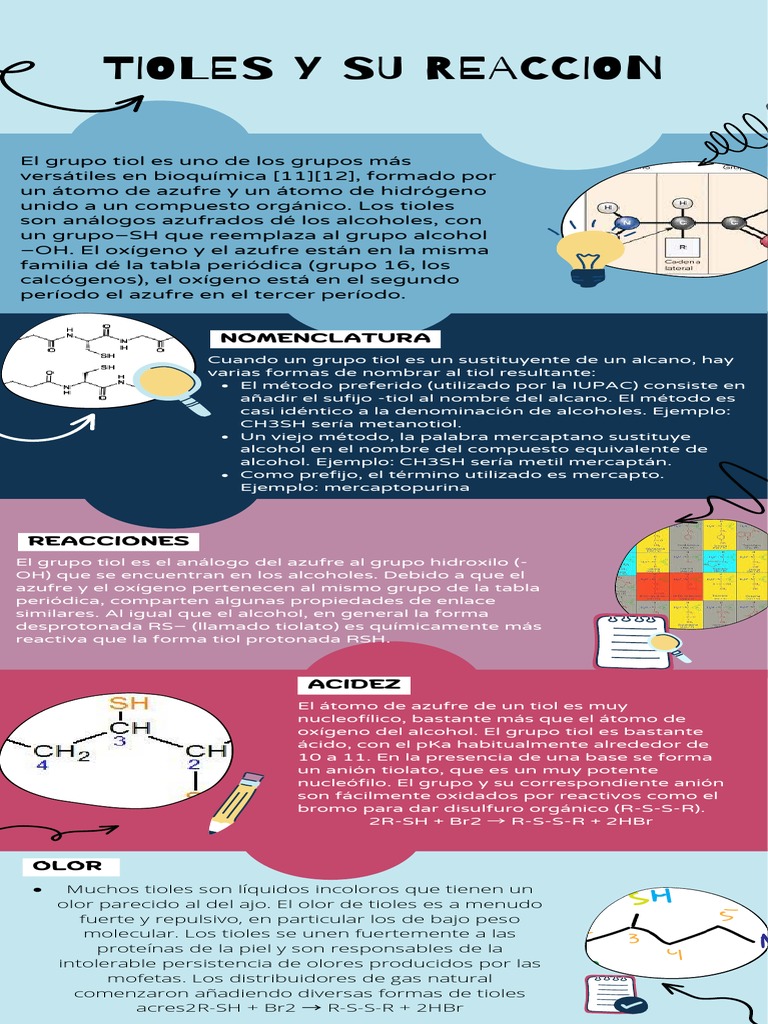 Infografia de Tioles | PDF | Tiol | Compuestos de carbono