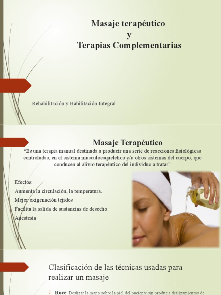 10 - Masaje Terapeuticoy Terapia Complementarias | PDF | Masaje | Dolor