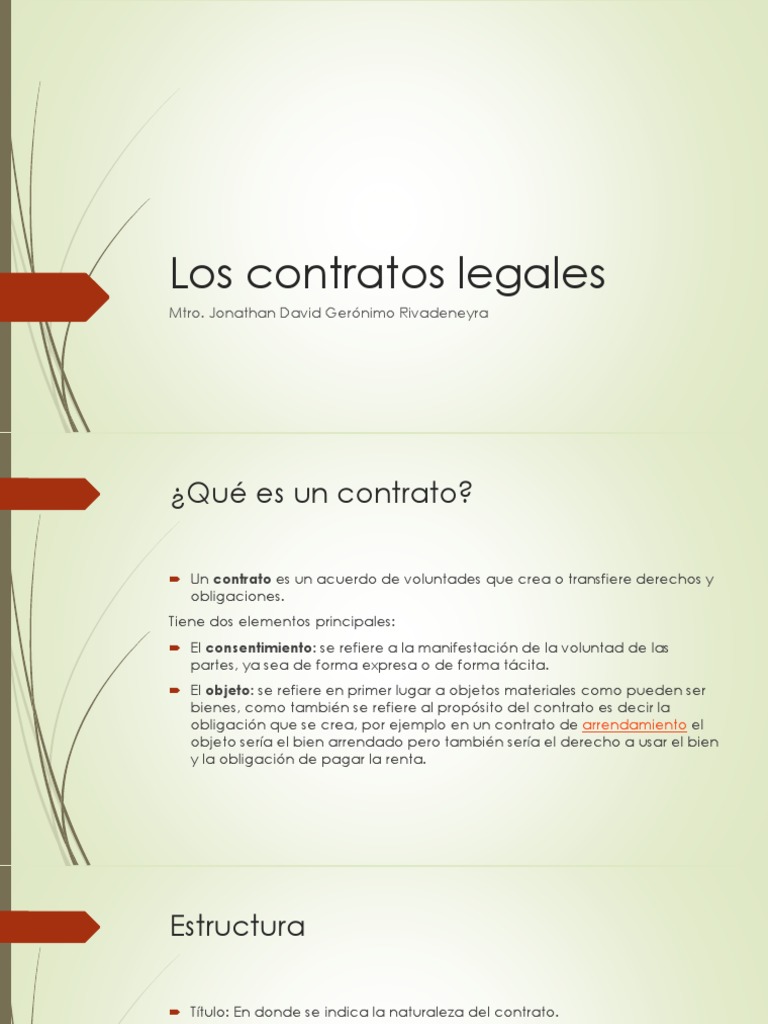 Los Contratos Legales | PDF