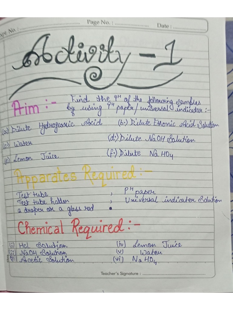 Chemistry Practical | PDF