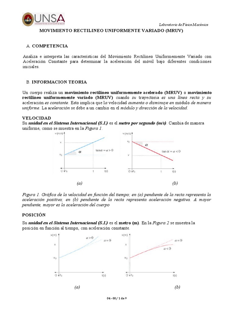 Guía 6 MRUV Resuelta | PDF | Aceleración | Velocidad