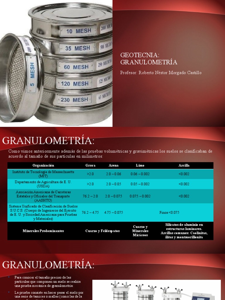 03 Granulometría | Descargar gratis PDF | Ingeniero civil | Suelo