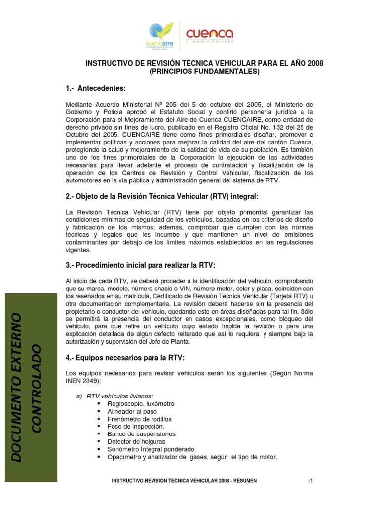 11 - Resumen Instructivo RTV V3 | PDF | Camión | Remolque (Vehículo)