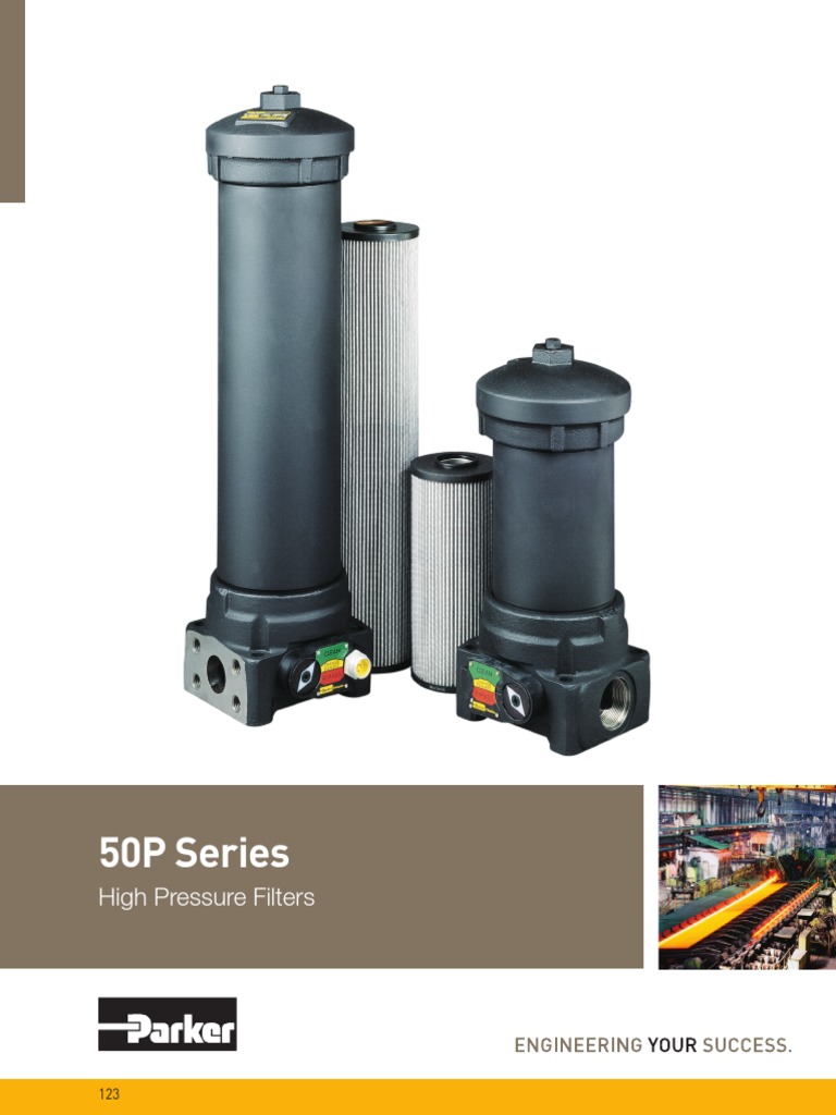 50P Series: High Pressure Filters | PDF | Valve | Electrical Connector