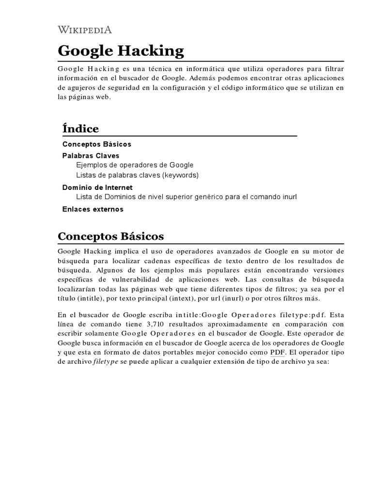 New Google Hacking | PDF | Informática | Software